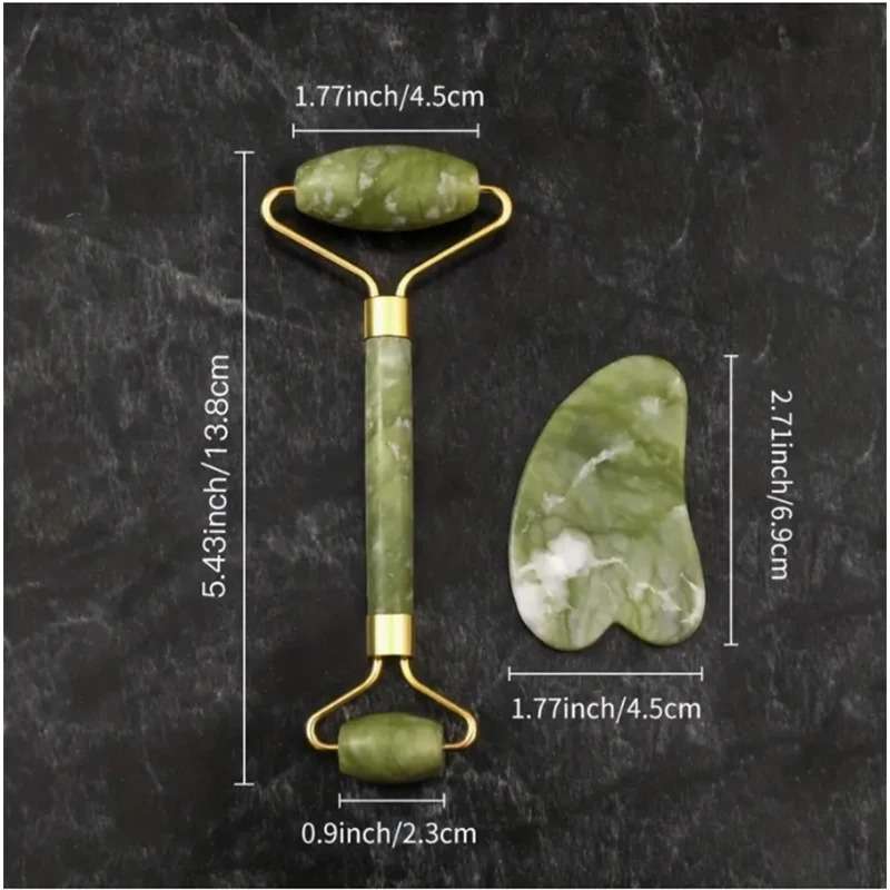 Natural Jade Scraping Board Roller Massager Law Tattoo Eye Beauty Bar ...